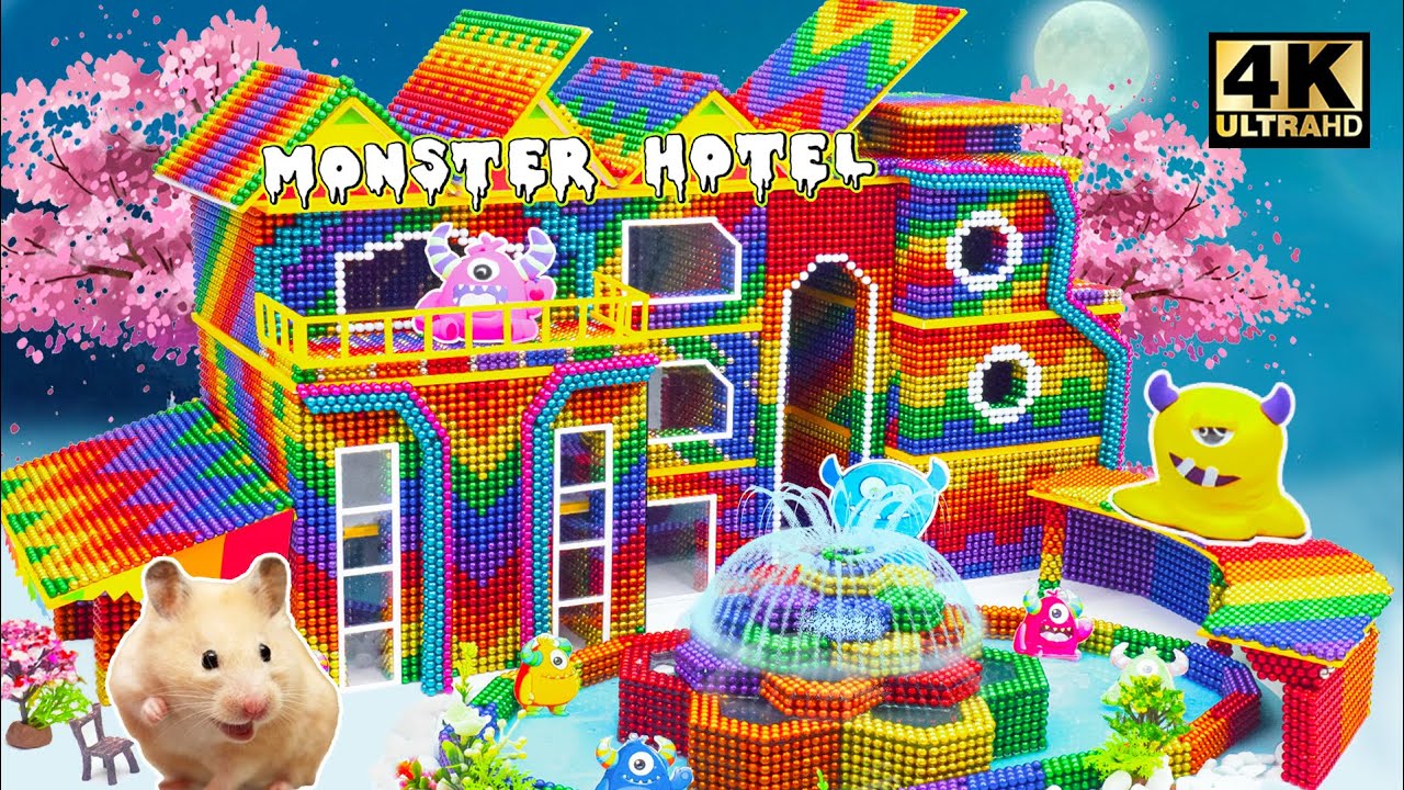 DIY Build Monster Hotel With Slime Fourtain From Magnetic Balls ...