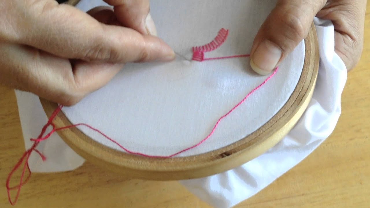 Hand Embroidery: Button Hole Stitch - YouTube
