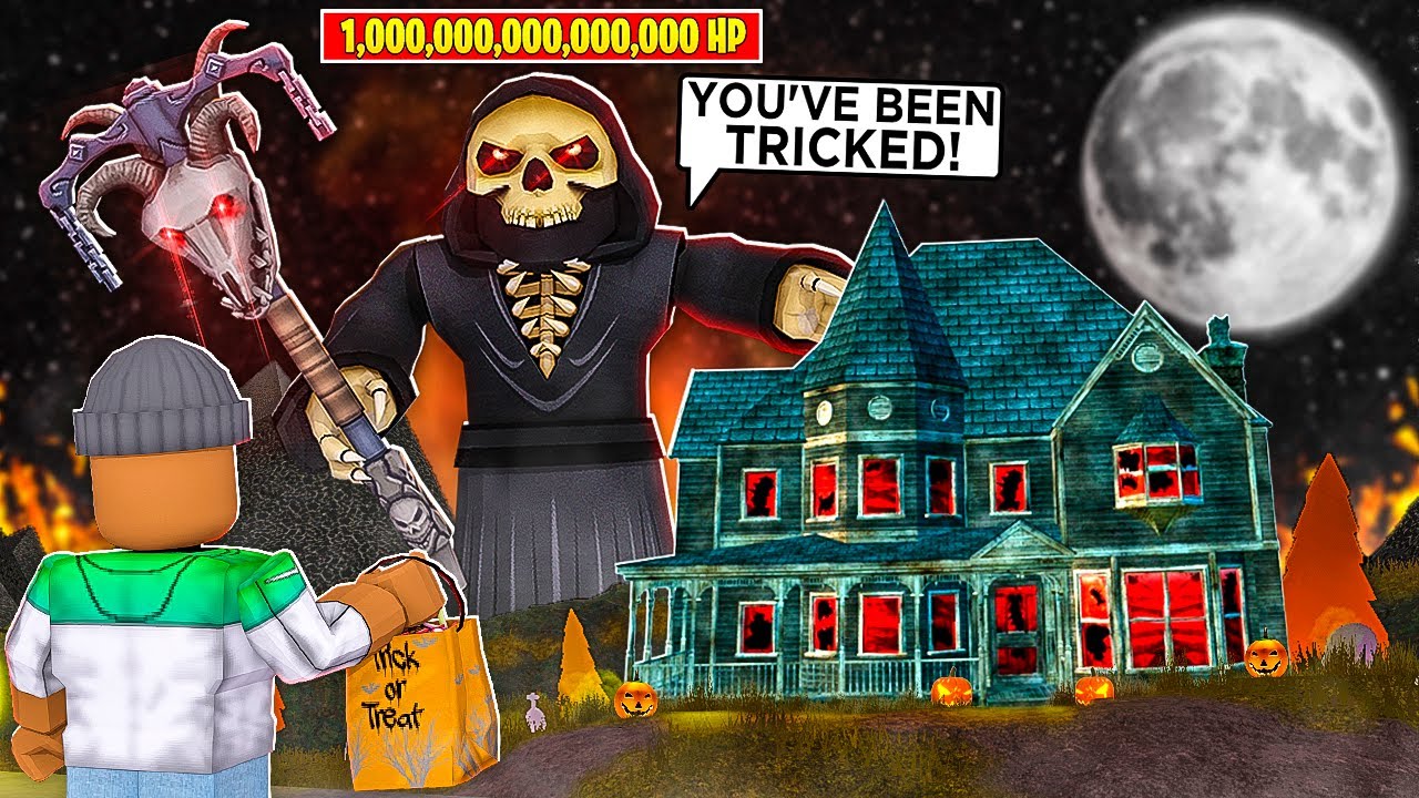 I fought the Halloween MANSION BOSS in Roblox Spooky Simulator - YouTube