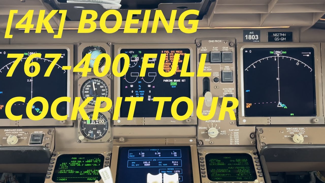 [4K] RARE Boeing 767-400 Full Cockpit Pilot’s POV - YouTube