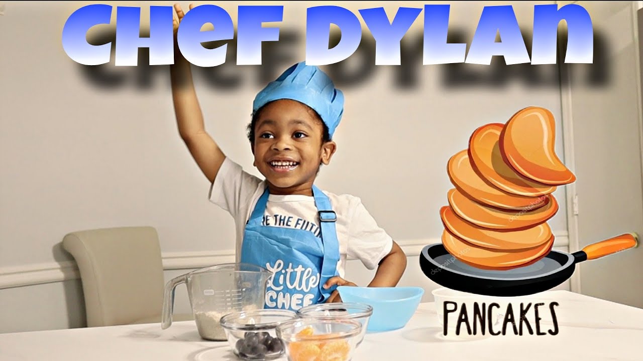 Cooking With Chef Dylan! Let's Make Happy Face Pancakes 🥞 - YouTube