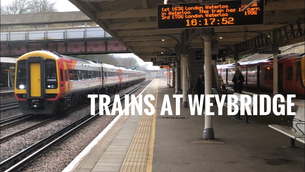 Trains at Weybridge 21/02/20 - YouTube