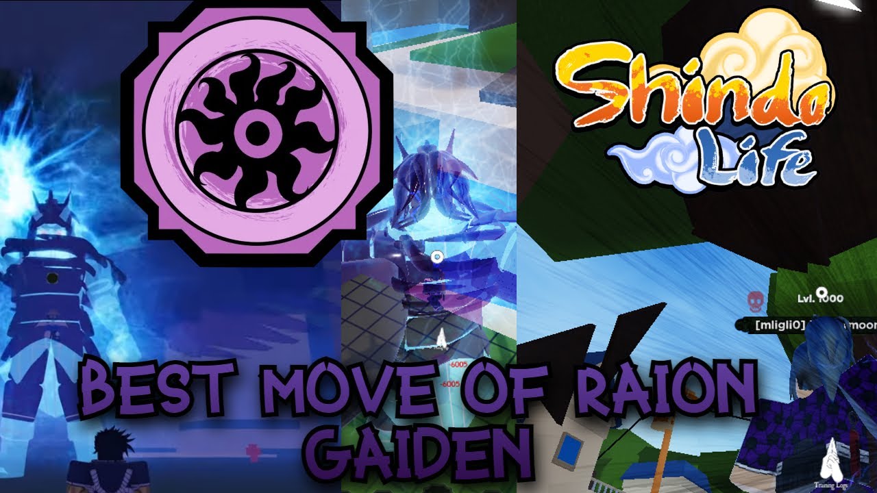 RAION GAIDEN BEST MOVE SET IN SHINDO LIFE - YouTube