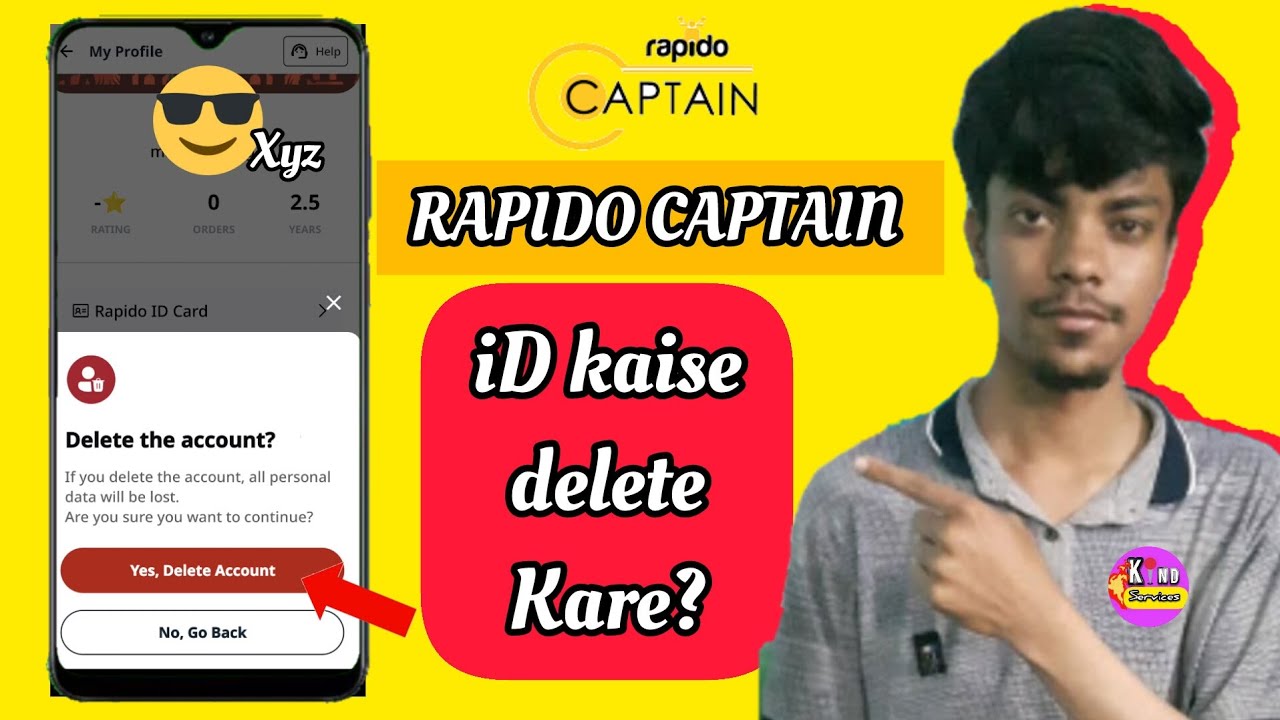 How to delete rapido captain Account permanently | Rapido account ...