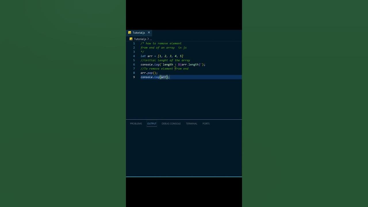 Remove elements from end of an array in JS. #javascript #coding #javascriptdev #programming # ...