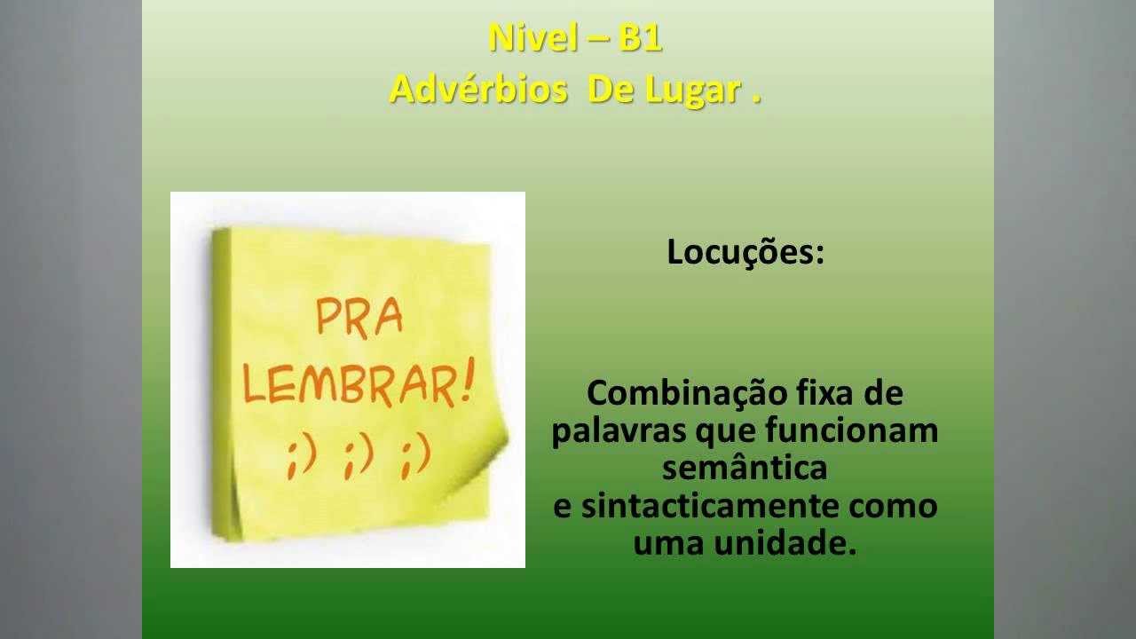 Portugués- Nivel B1- 5- Adverbios de lugar - YouTube