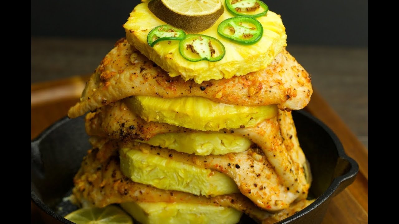 Pineapple Chicken Doner Tower for Shawarma by Naughty Food - YouTube