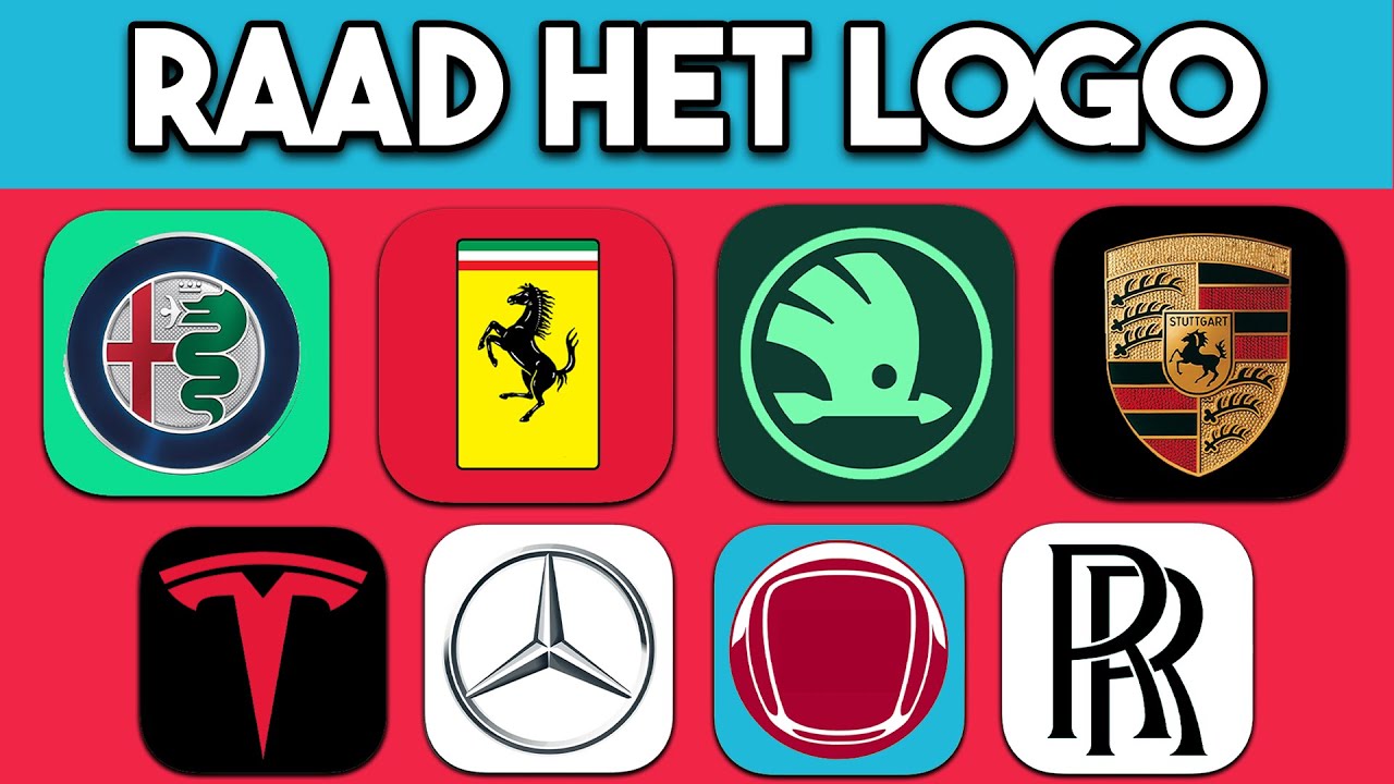 LOGO QUIZ | RAAD DE 50 BEKENDE AUTOMERKEN! - YouTube