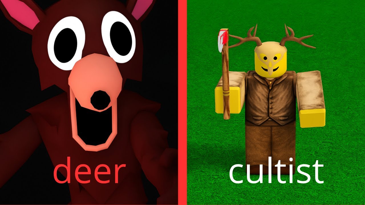99 Nights in the Forest - DEER VS CULTIST | Jumpscare - Roblox - YouTube