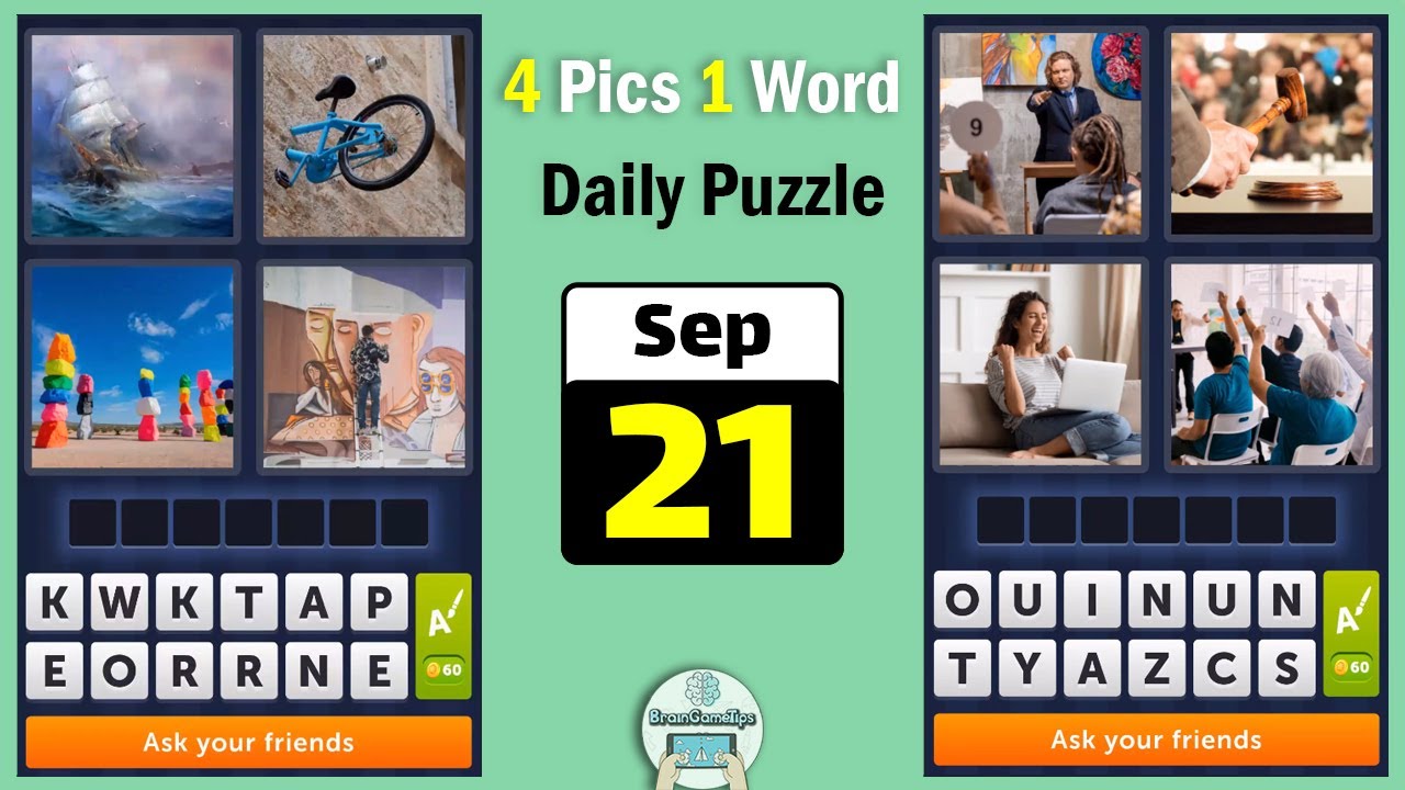 4 Pics 1 Word September 21 2022 Daily Puzzle Answer - YouTube