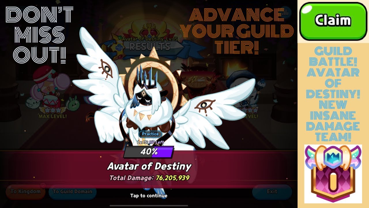 Avatar of Destiny Guild Battle High Score | Cookie Run: Kingdom - YouTube