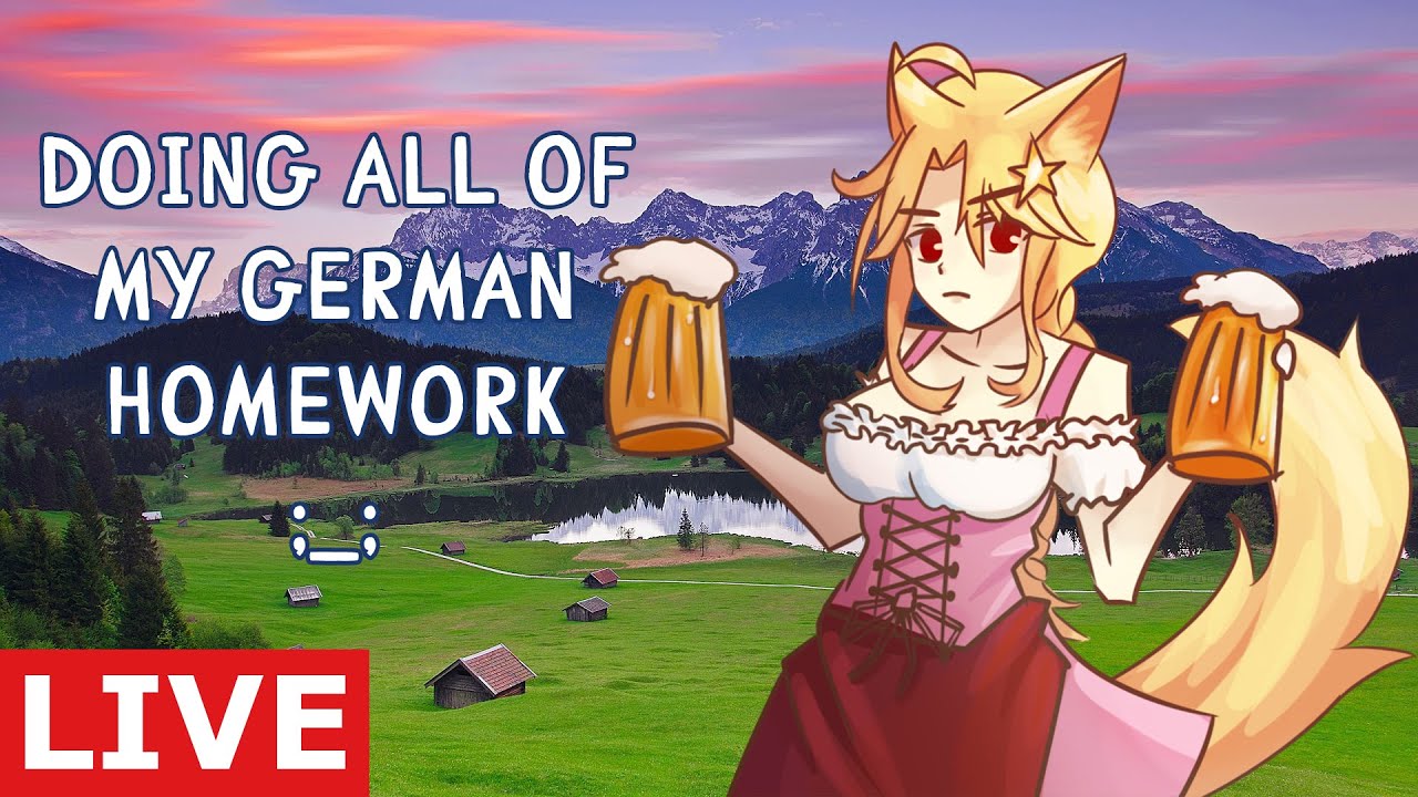 🔴 DOING MY GERMAN HOMEWORK ;_; | handcam【VTUBER 】 - YouTube