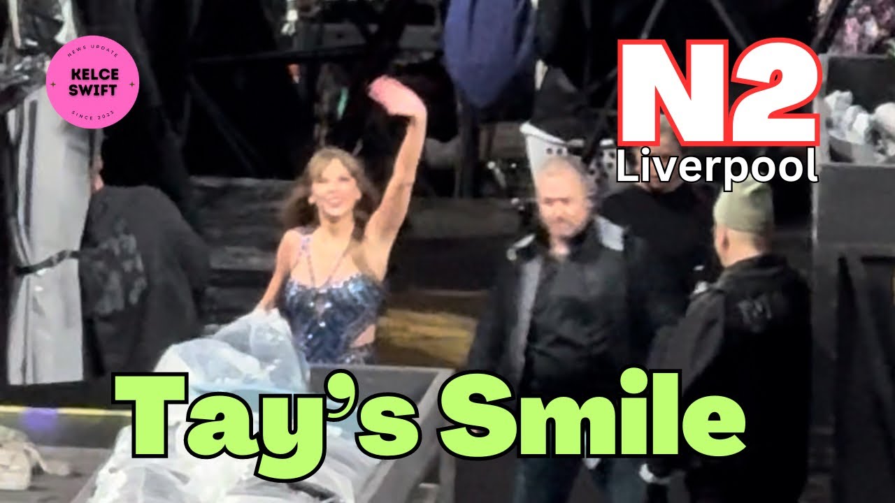 Taylor Swift SMILES, WAVES at the SCREAMING crowd as she leaves Anfield ...