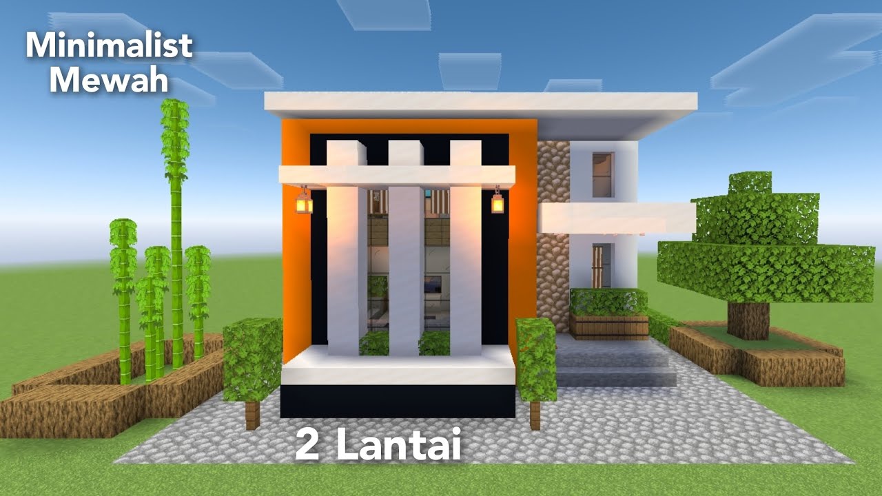 MINECRAFT | Tutorial Rumah Minimalist Mewah 2 Lantai #minecraft # ...