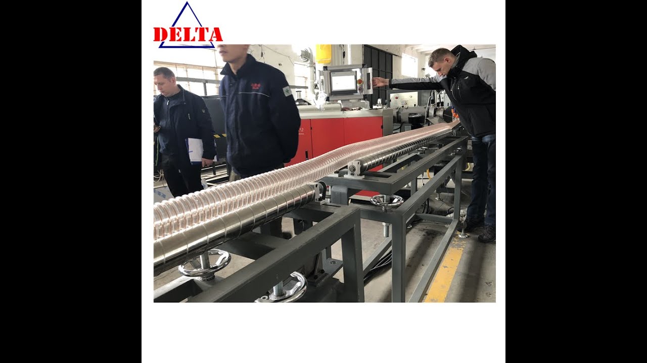 Pu Copper Plated Corrugated Pipe Pu Steel Wire Telescopic Hose machine ...