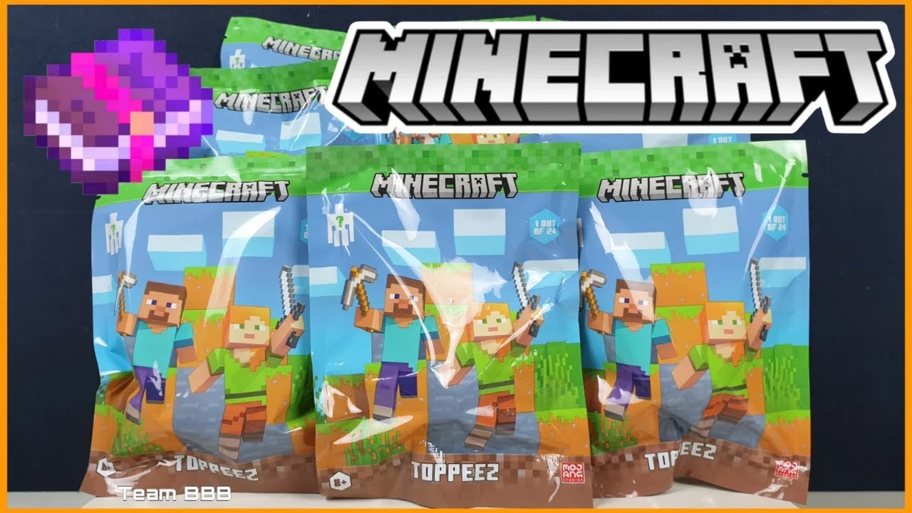 MINECRAFT MONDAY! Toppeez Blind Bag Unboxing mini figures Pencil ...