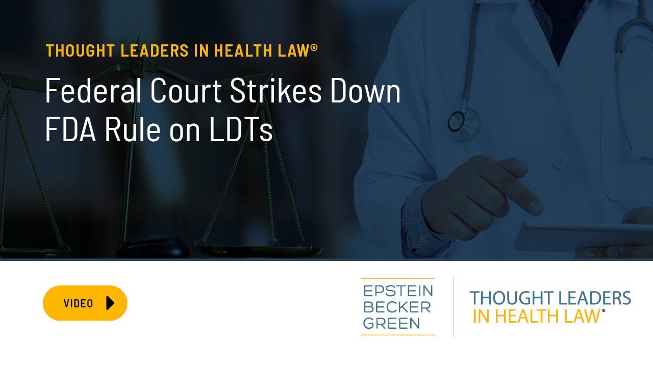 Federal Court Strikes Down FDA Rule on LDTs - YouTube