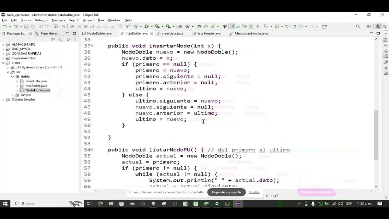 Listas Doblemente Encadenadas en Java - YouTube