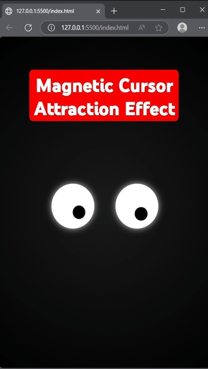 Magnetic Cursor Attraction Effect #WebDesign #CSS #JavaScript #MagneticEffect #Frontend #Shorts ...