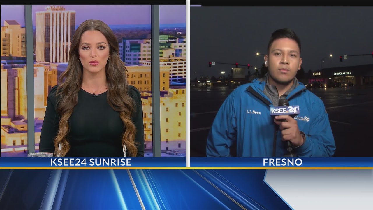 Big Rig jackknifes on Fresno Freeway - YouTube