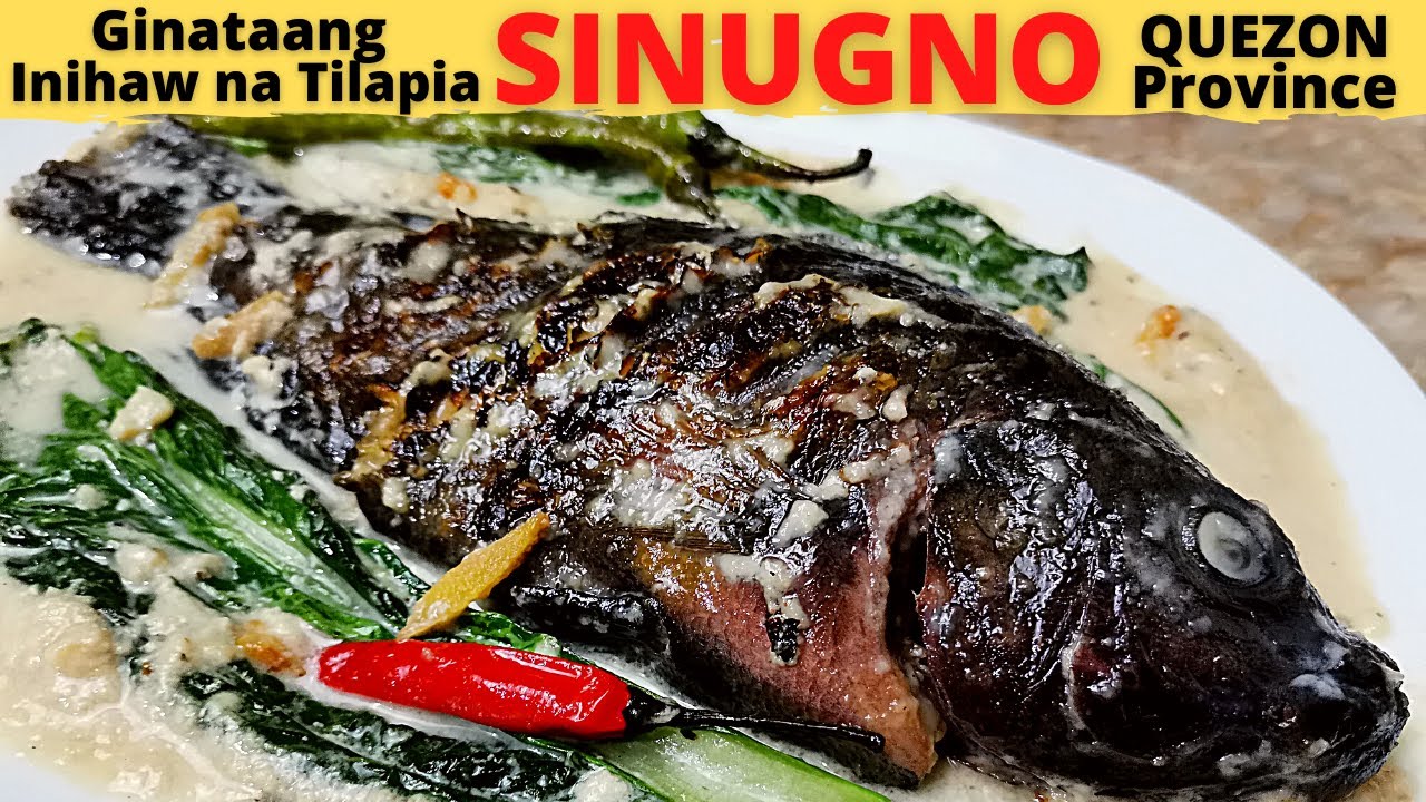 SINUGNO | Ginataang Inihaw na Tilapia | Quezon Province | Ginataang ...