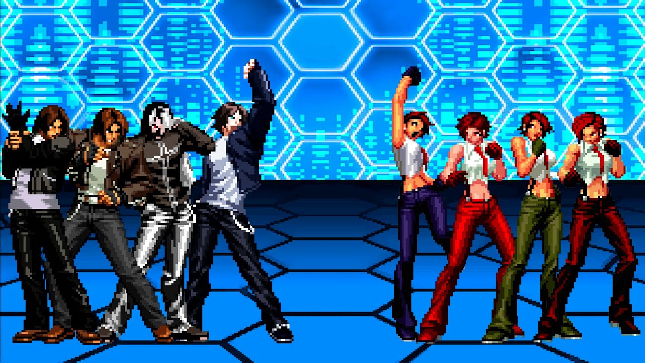 [KOF Mugen] Kyo Kusanagi Team vs Vanessa Team - YouTube