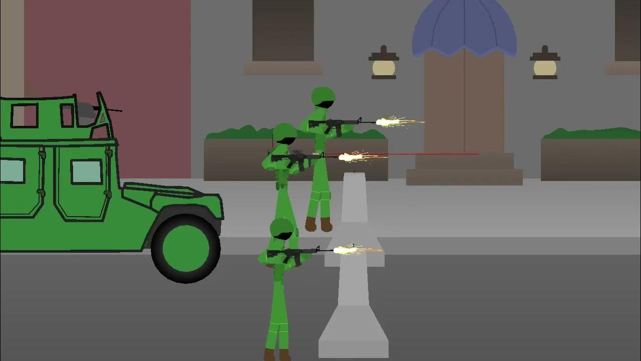 Stick Nodes Animation The White Military blockade - YouTube