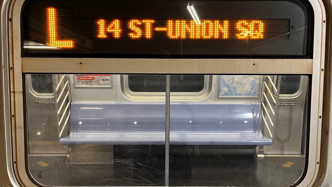 On board a 14 St.-Union Square bound R143 L train from Canarsie ...