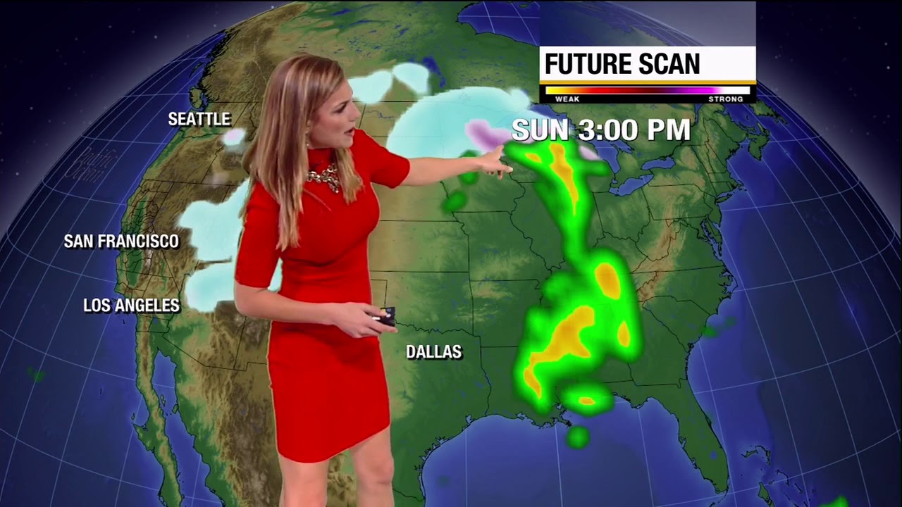 Bri Winkler Hot Body Traffic & KABC Weather Girl Tight Red Dress - YouTube