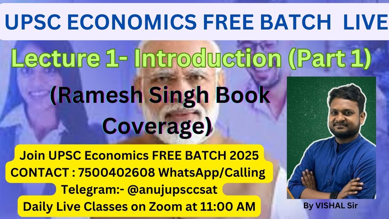 Lecture 1 - Introduction || Economics || Ramesh Singh Book || #upsc # ...