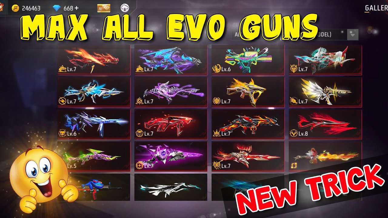 How To Upgrade All Evo Gun Lowest Diamond 💎 In Free Fire | How To ...