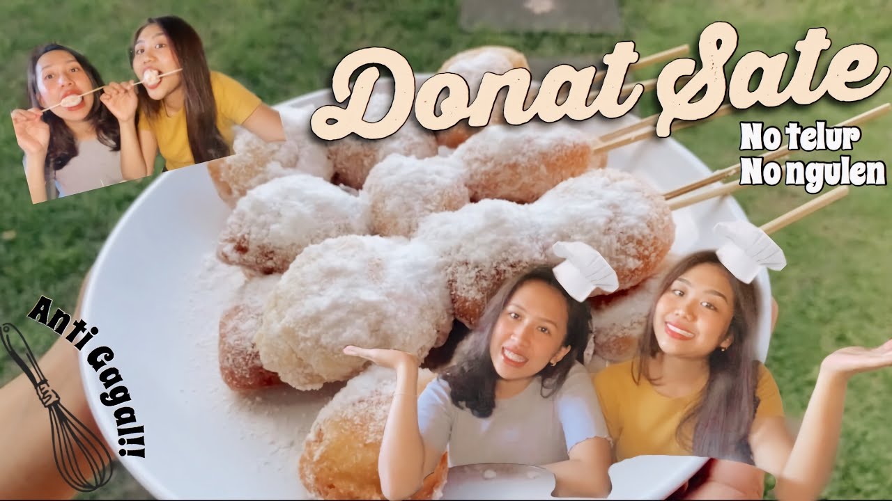RESEP DONUT SATE ENDESS || TANPA NGULEN DAN TANPA TELUR?! BISA?!🧐 ~ # ...