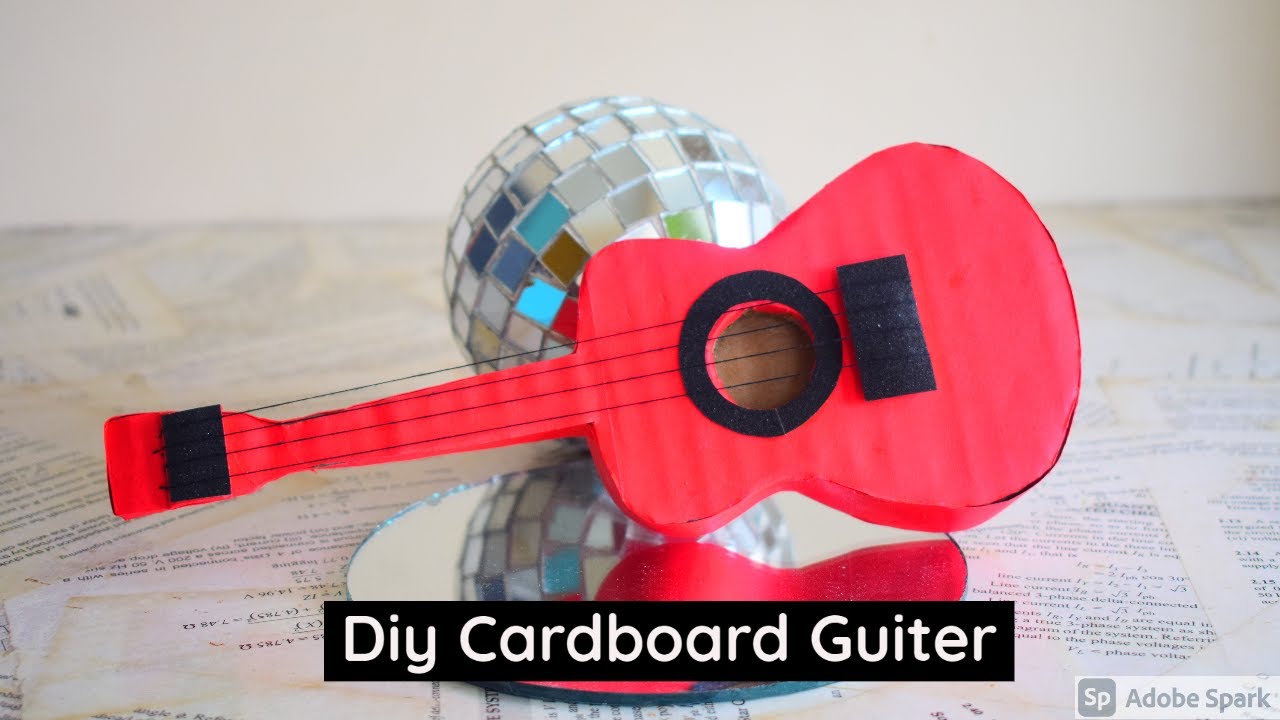 How to make a guitar from cardboard...diy craft ideas ....parul pawar ...