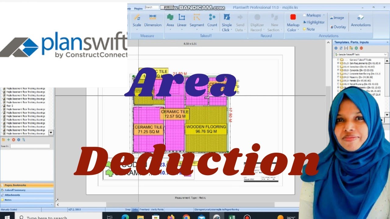 PLANSWIFT -AREA DEDUCTION -Part 16 #planswift #malayalam # ...