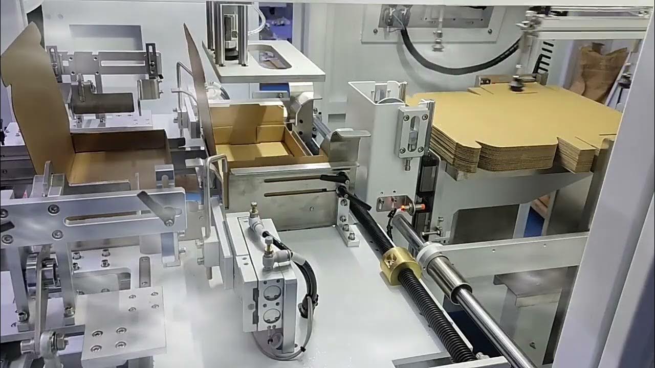 Automatic box folding machine for aircraft box Smart buckle bottom box ...