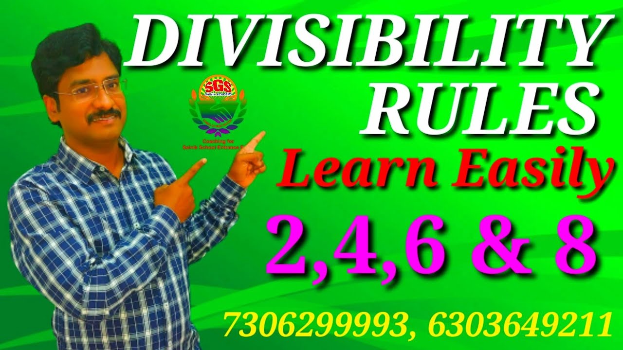 Divisibility rules 2,4,8 and 16 Learn easily. - YouTube