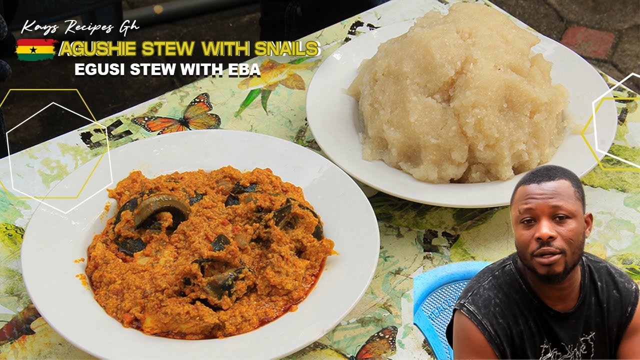 Very Easy To Make! Special Snail Agushie/Akatoa Stew with Eba // Very ...