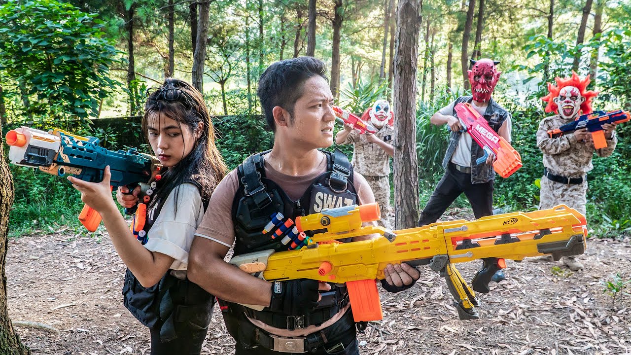 LTT Films : Captain S.E.A.L X Nerf Guns Fight Crime Group ROCKET Mask ...
