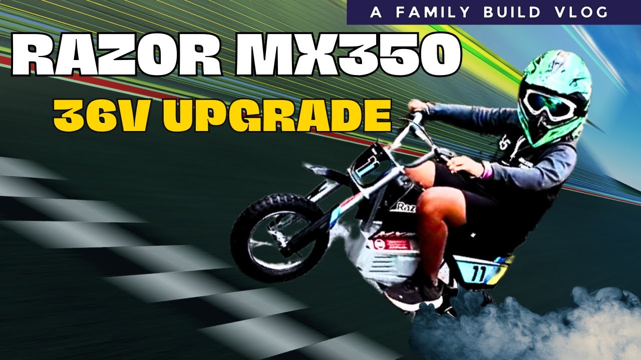 Razor MX350 UPGRADED from 24v to 36v! Install and Test Ride - YouTube