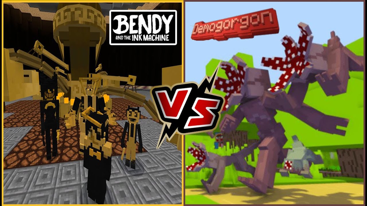 Bendy and the Ink Machine Vs Demogorgon [Stranger Things] (Minecraft PE ...