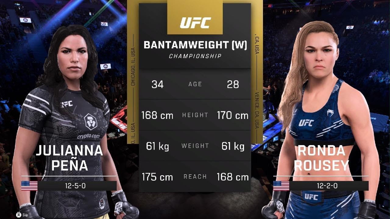 UFC 5 Julianna Pena vs Ronda Rousey - YouTube