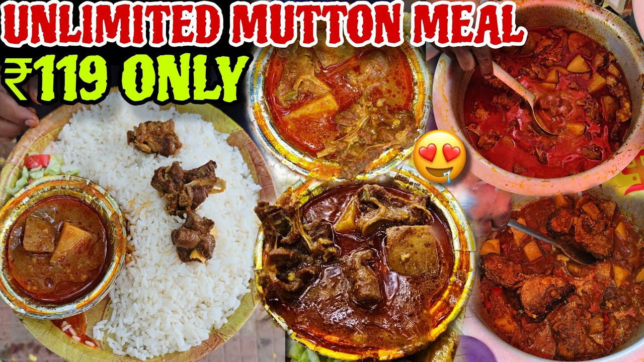 UNLIMITED MUTTON MEAL ₹119 ONLY // CHEAPEST MUTTON MEAL IN BHUBANESWAR ...