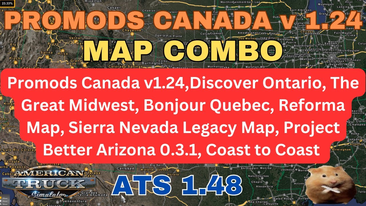 ATS 1.48 PROMODS CANADA v1.2.4 MAP COMBO - YouTube