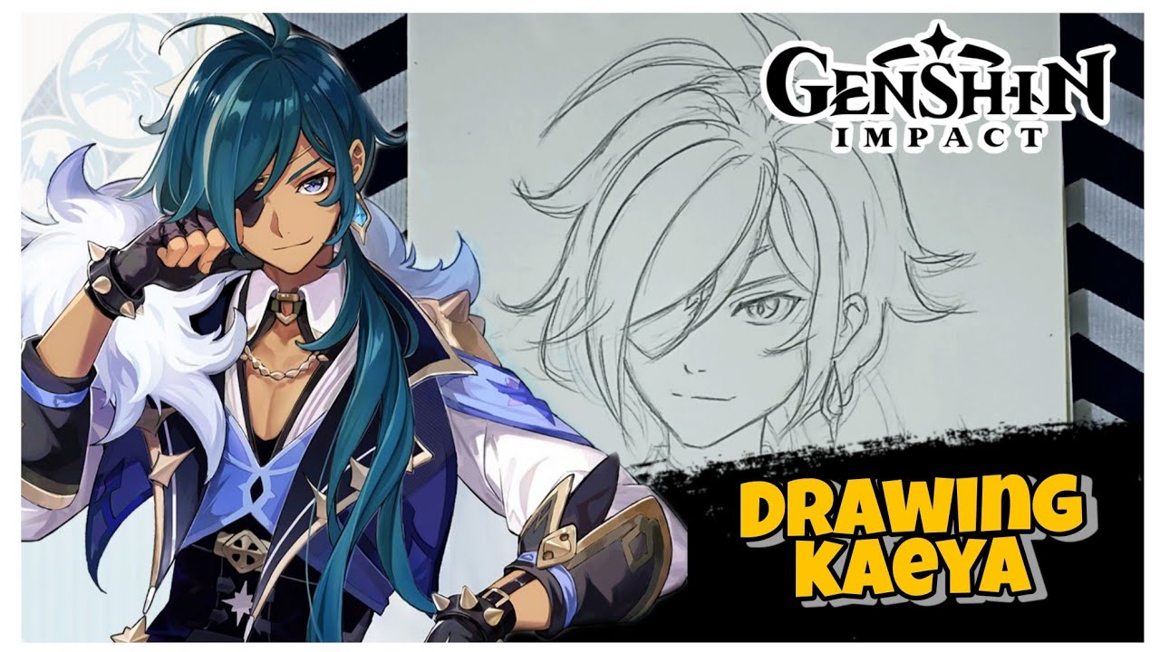 Drawing Kaeya Genshin Impact - YouTube