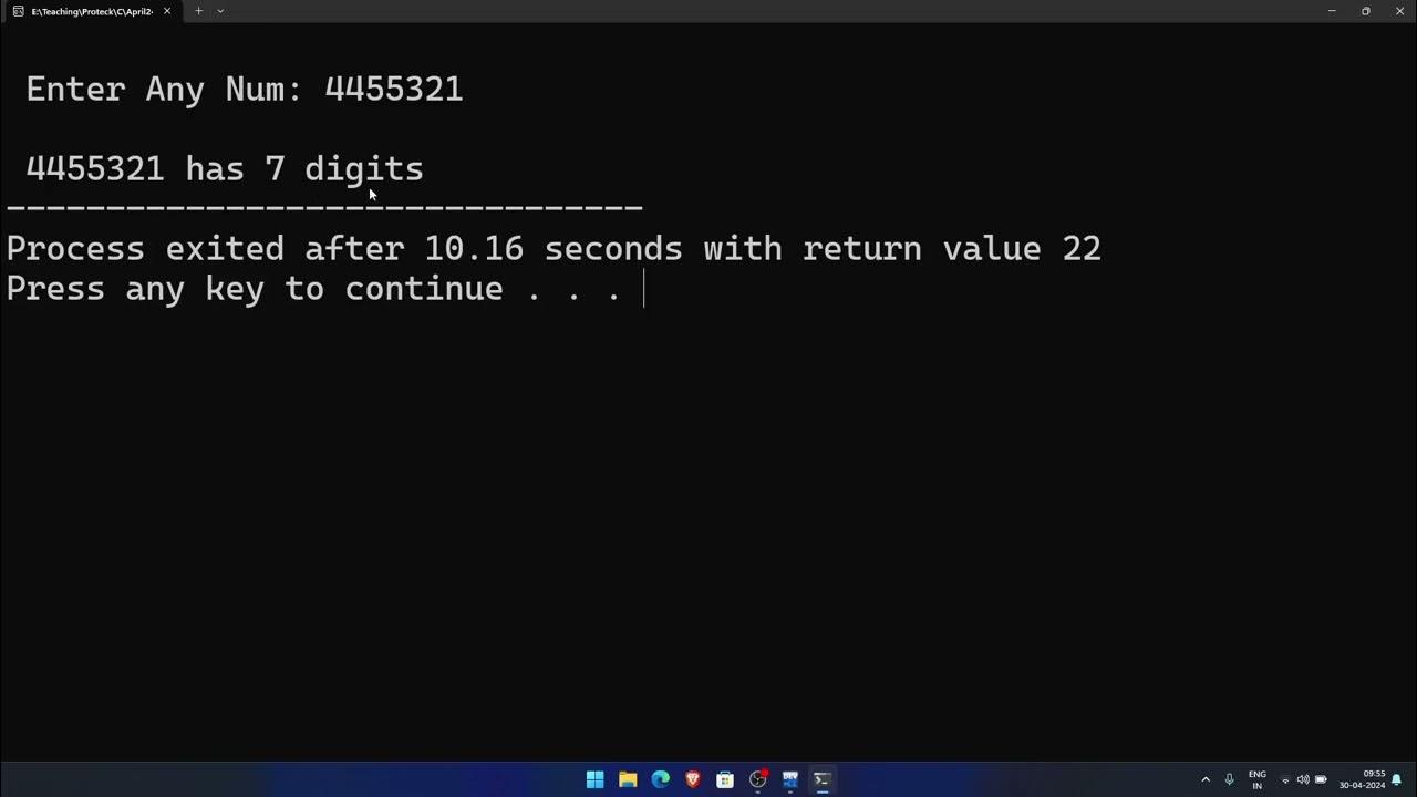 Calculate digits in a number [C programming] - YouTube