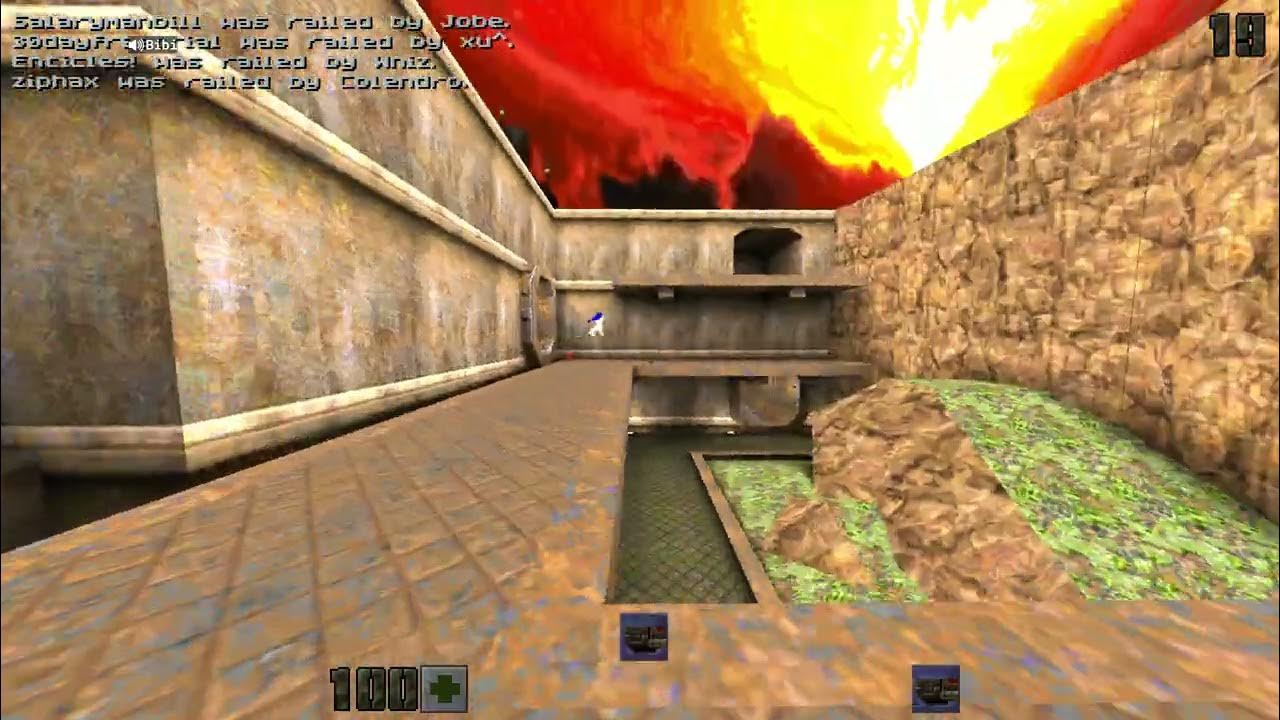 Quake 2 Sanctuary - FFA Instagib Tournament 1 - Map 2 - YouTube