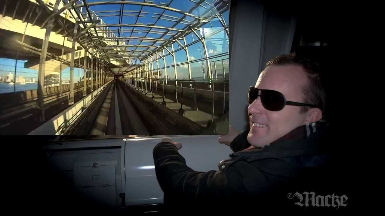 SkyTrain in Tokyo, Yurikamome line - YouTube