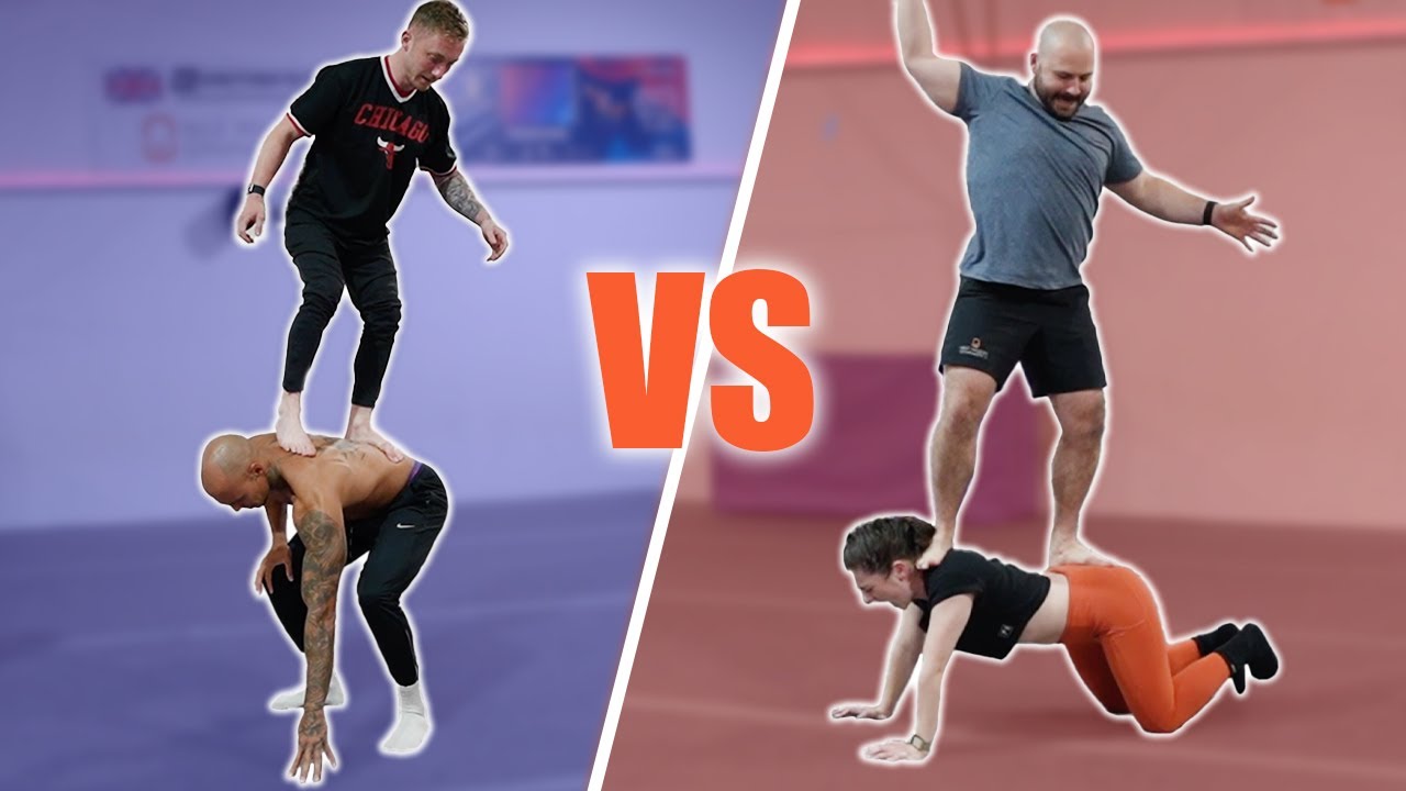 Partner Acro Tricks - WHO DOES THEM BEST?! Ash, Luke, Nile - YouTube