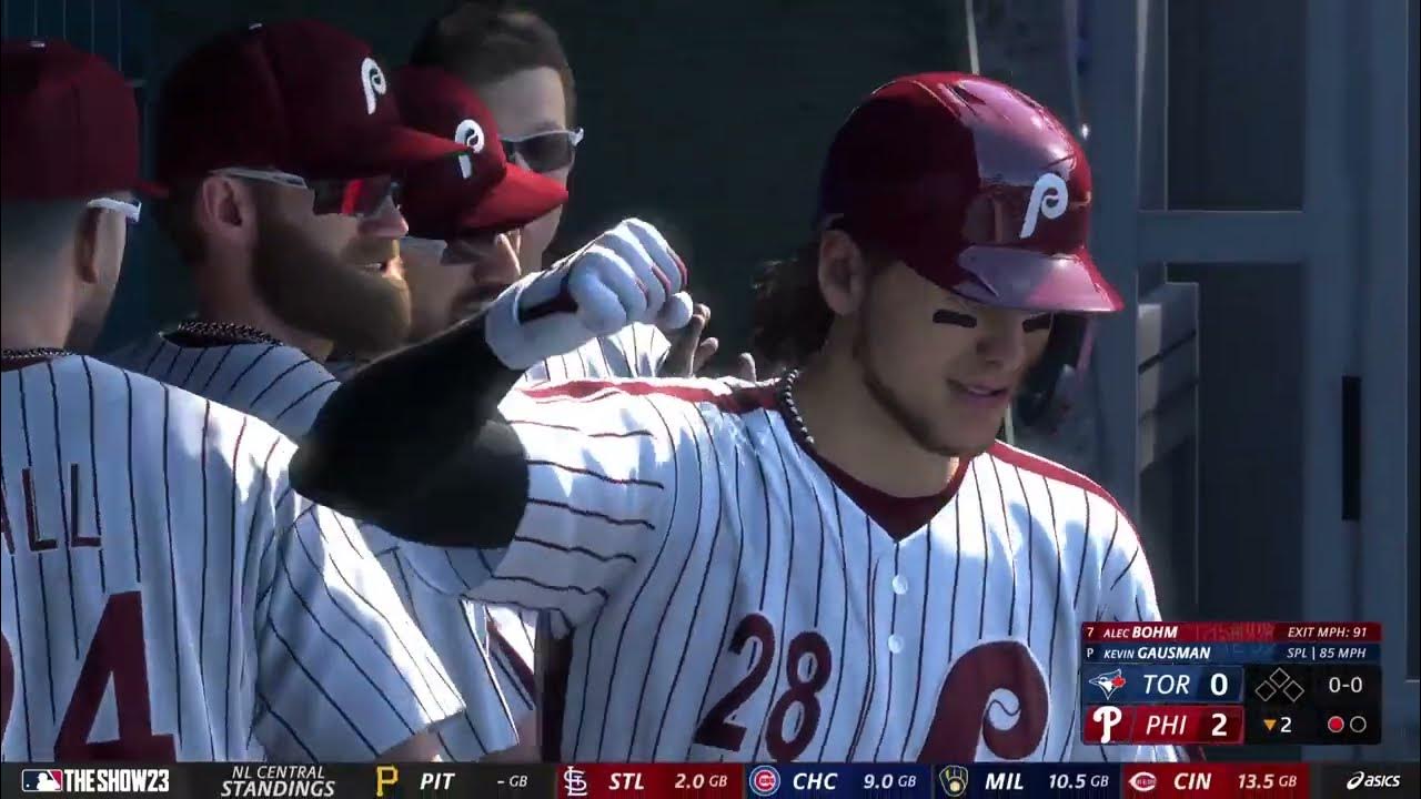 MLB: The Show 23 (PS5) - Franchise Mode - S1:Ep37 - PHILLIES (30-6) vs Blue Jays (19-17) - YouTube