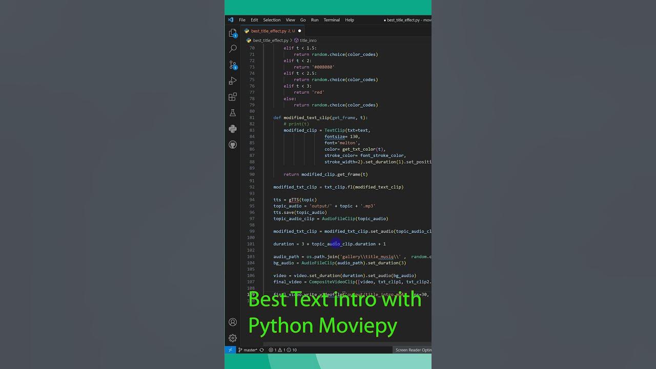 Moviepy Text Animation Unleashing Creative Title Intros And Captivating Text Effects Python